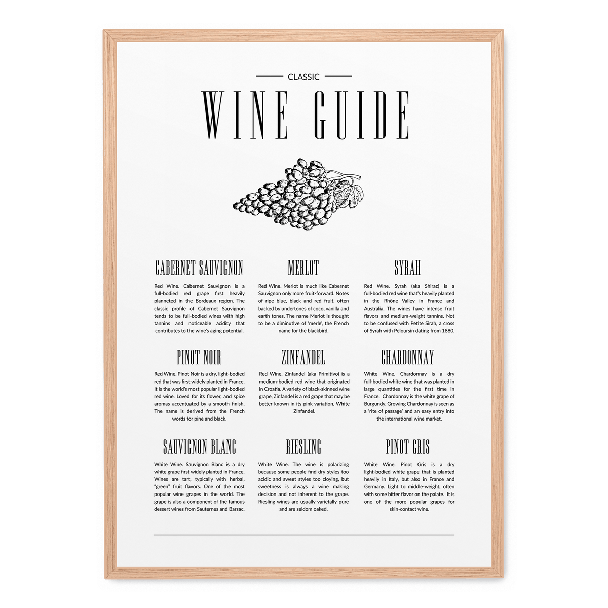Classic Wine Guide poster | Postera.nl