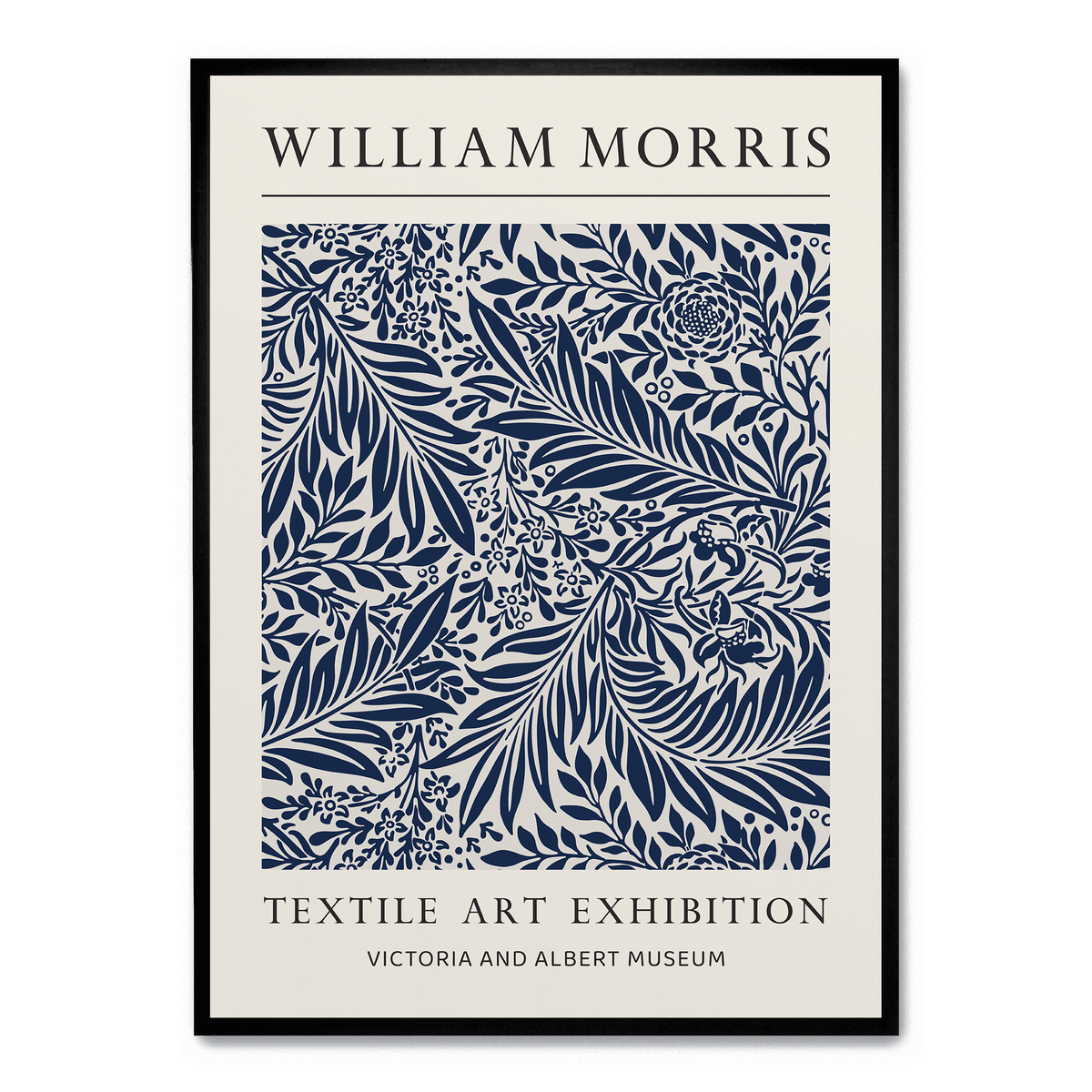 Blue Leaves Ornament Pattern poster | Postera.nl